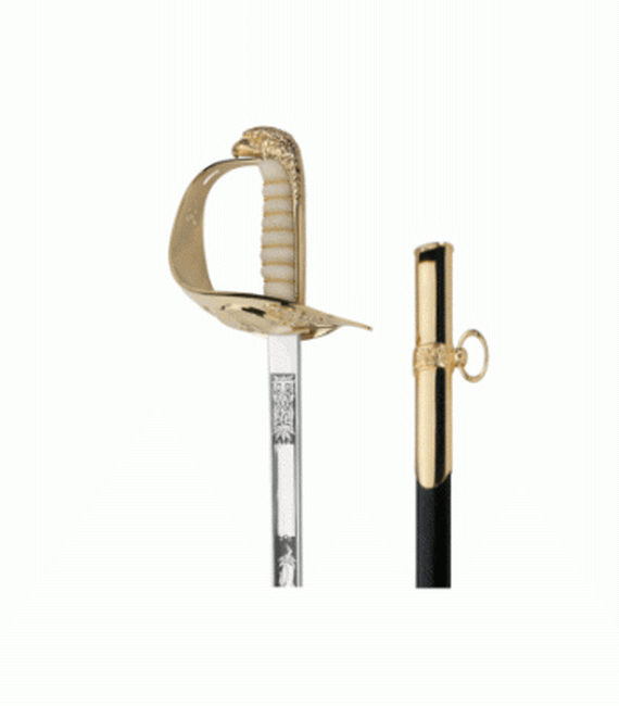 Sword and Scabbard - Artillery Officer - EIIR Type - Blashki